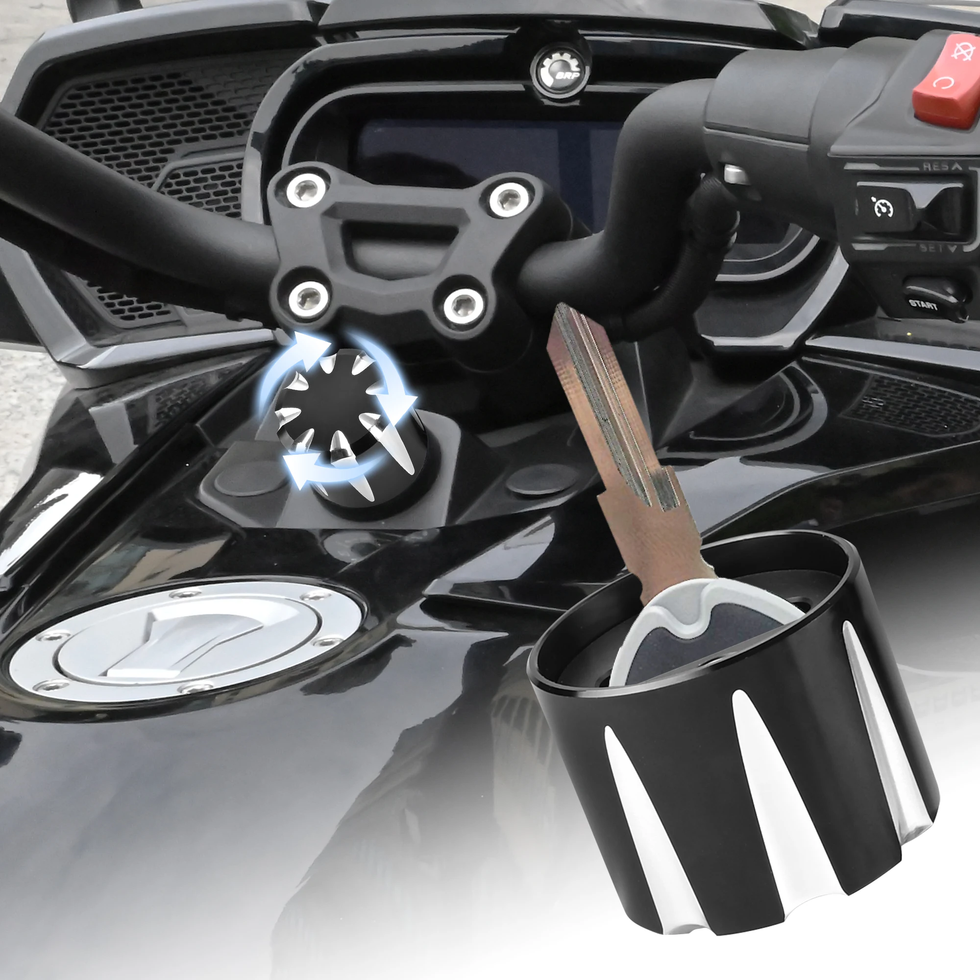 Hidden-Key-Cover-for-Can-Am-Spyder-Accessories-Ignition-Key-Holder-Key ...