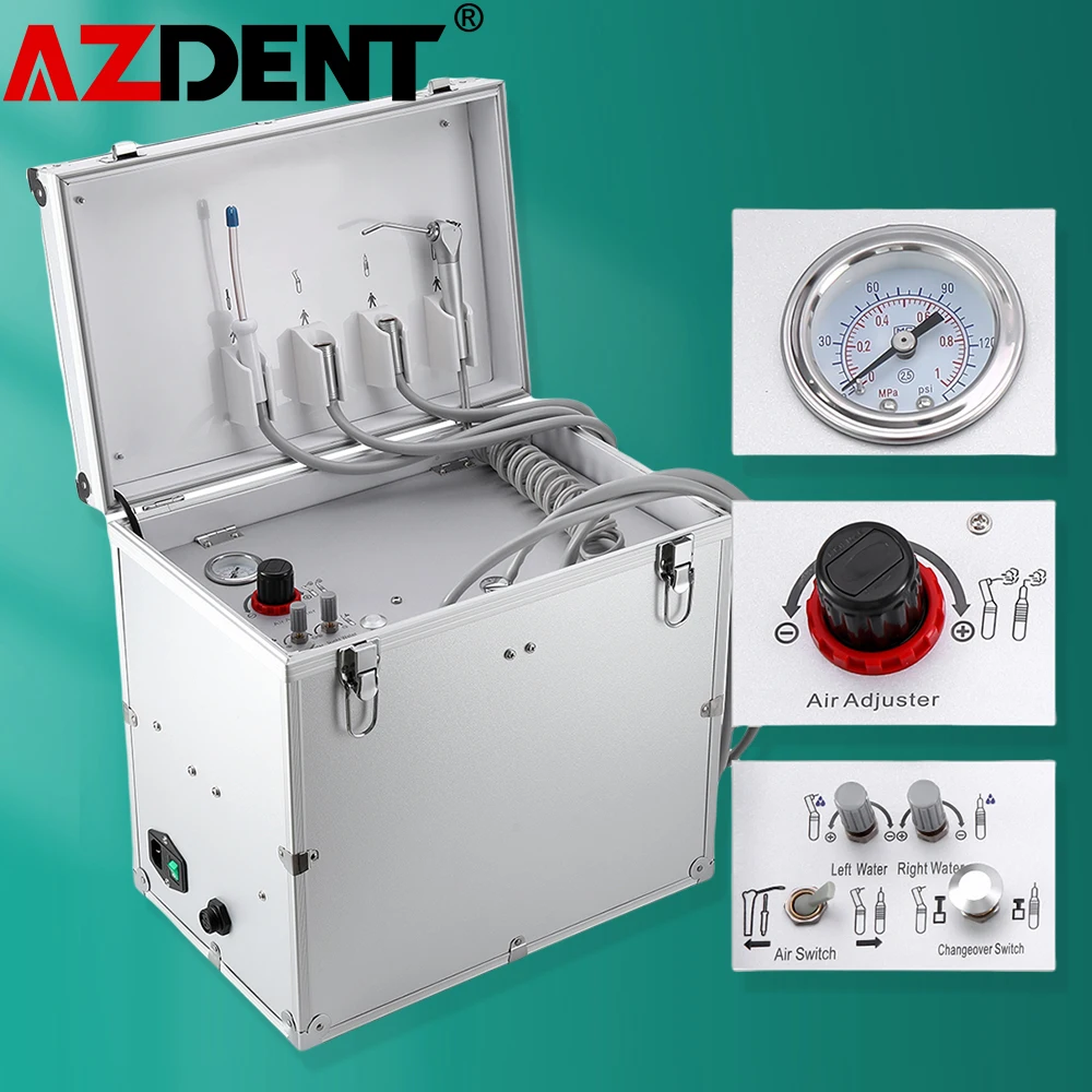Azdent-Portable-Dental-Unit-with-Air-Compressor-Dental-Surgery-Turbine ...