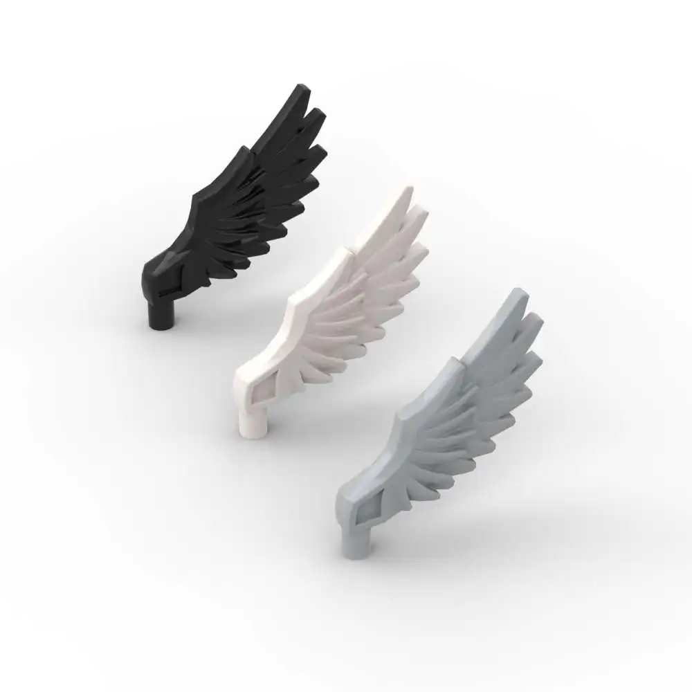 MOC 10PCS Puzzle Particle 11100 White Angel Wings Building Blocks Kit ...