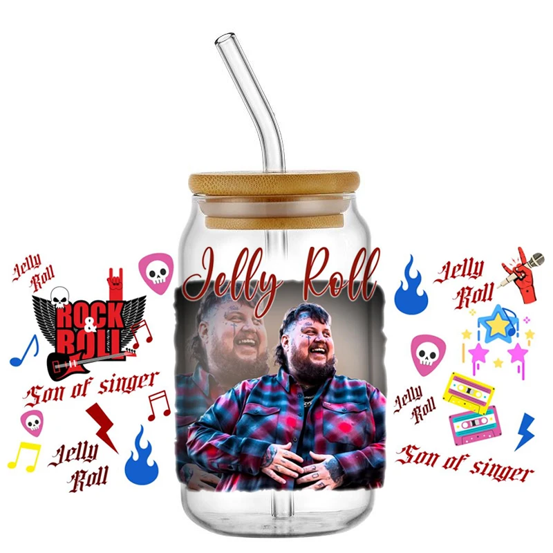 Singer-Jelly-Roll-UV-DTF-Wraps-Transfer-Sticker-DIY-For-16oz-Libbey ...