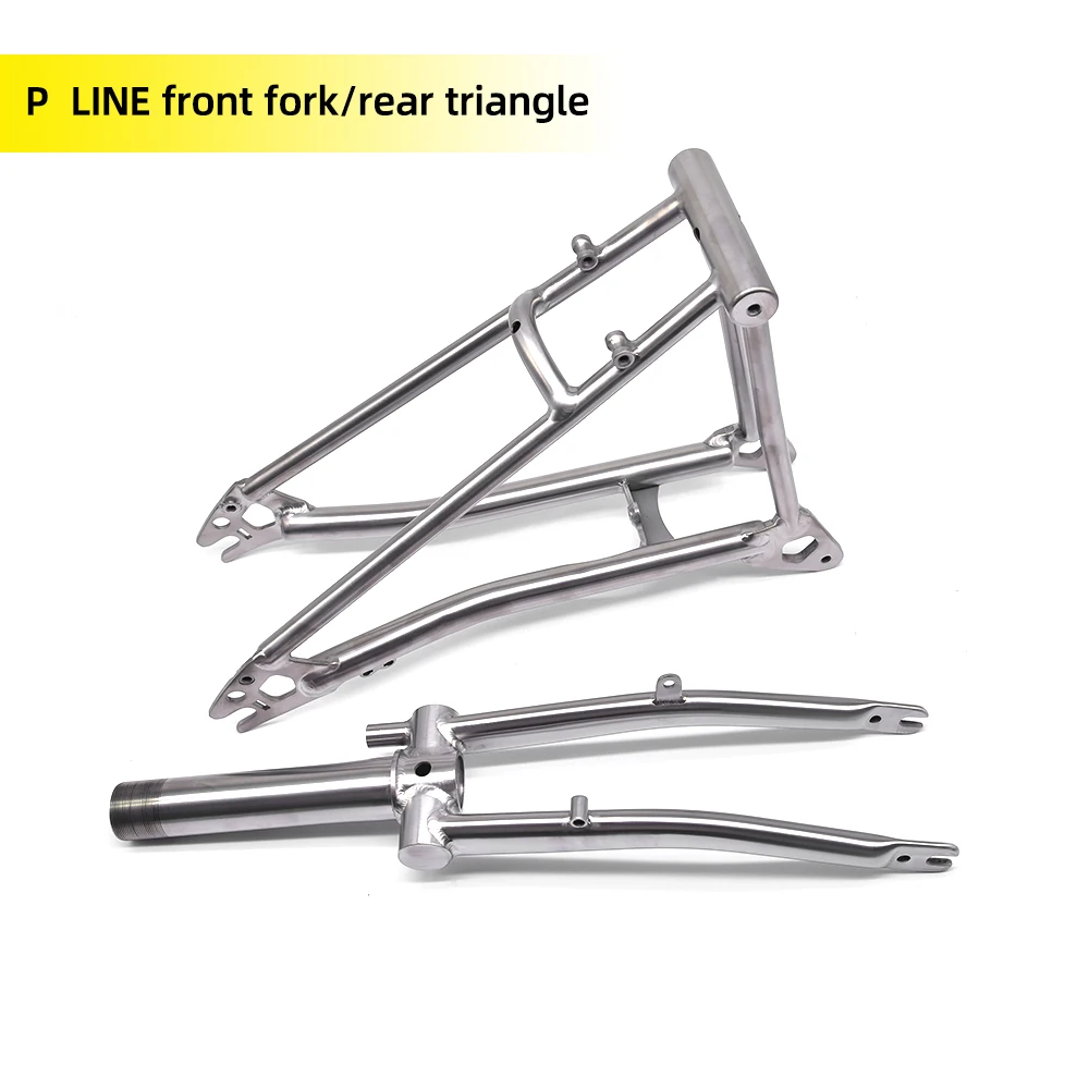 For-Brompton-Titanium-Bike-Rear-Triangle-For-P-line-Bicycle-Front-Fork ...