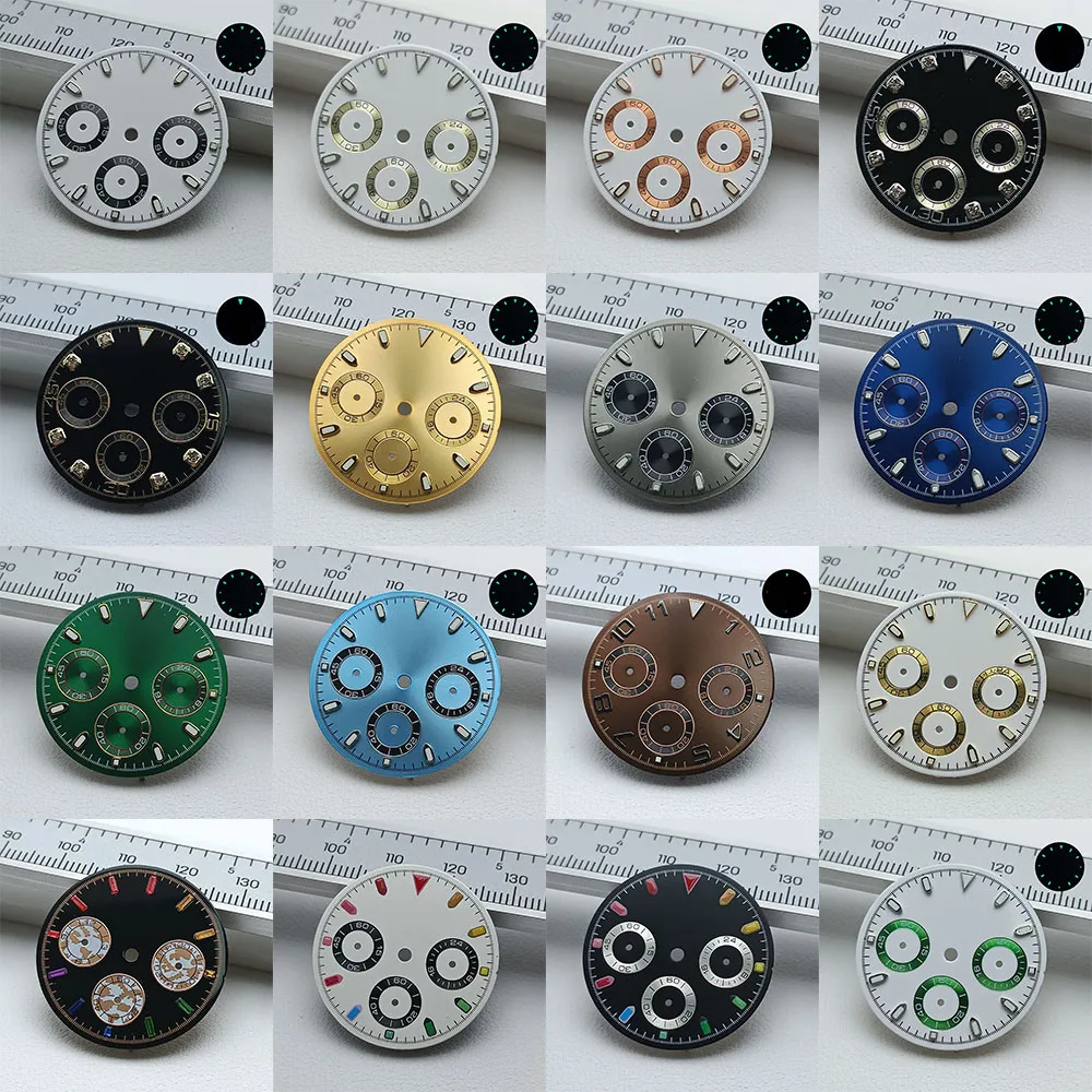 High Quality Green Luminous VK63 Dial 29mm Watch Dials Fits for VK63 ...