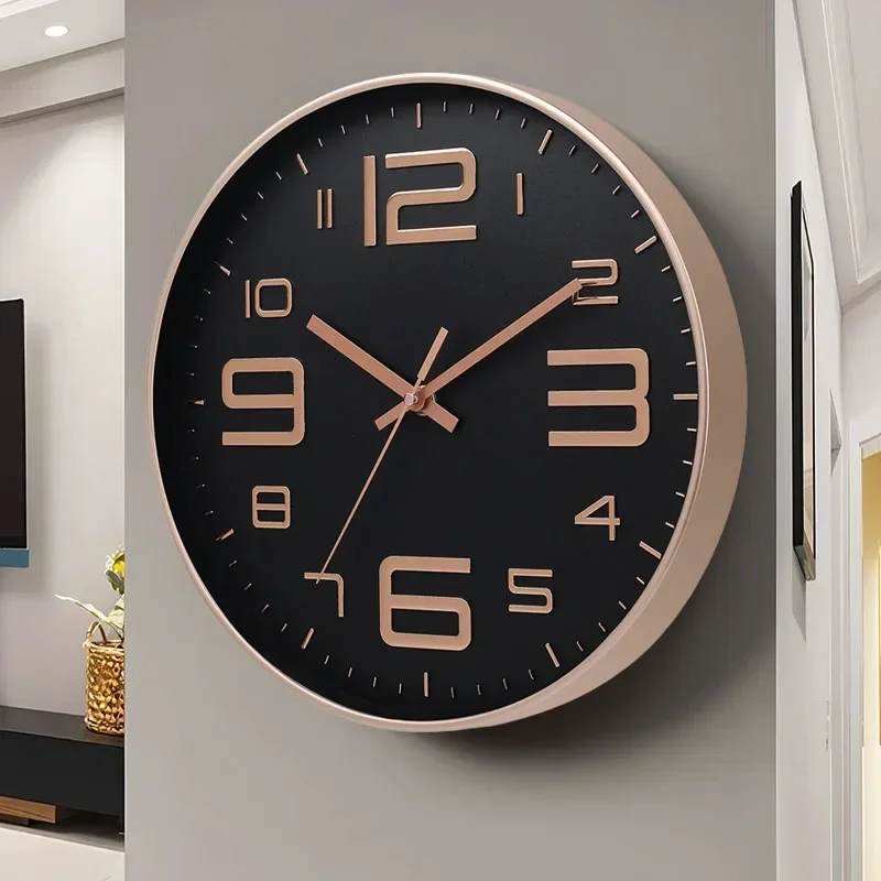 3d-Minimalist-Clock-Living-Room-Simple-Atmosphere-Quiet-Wall-Clock-Home ...