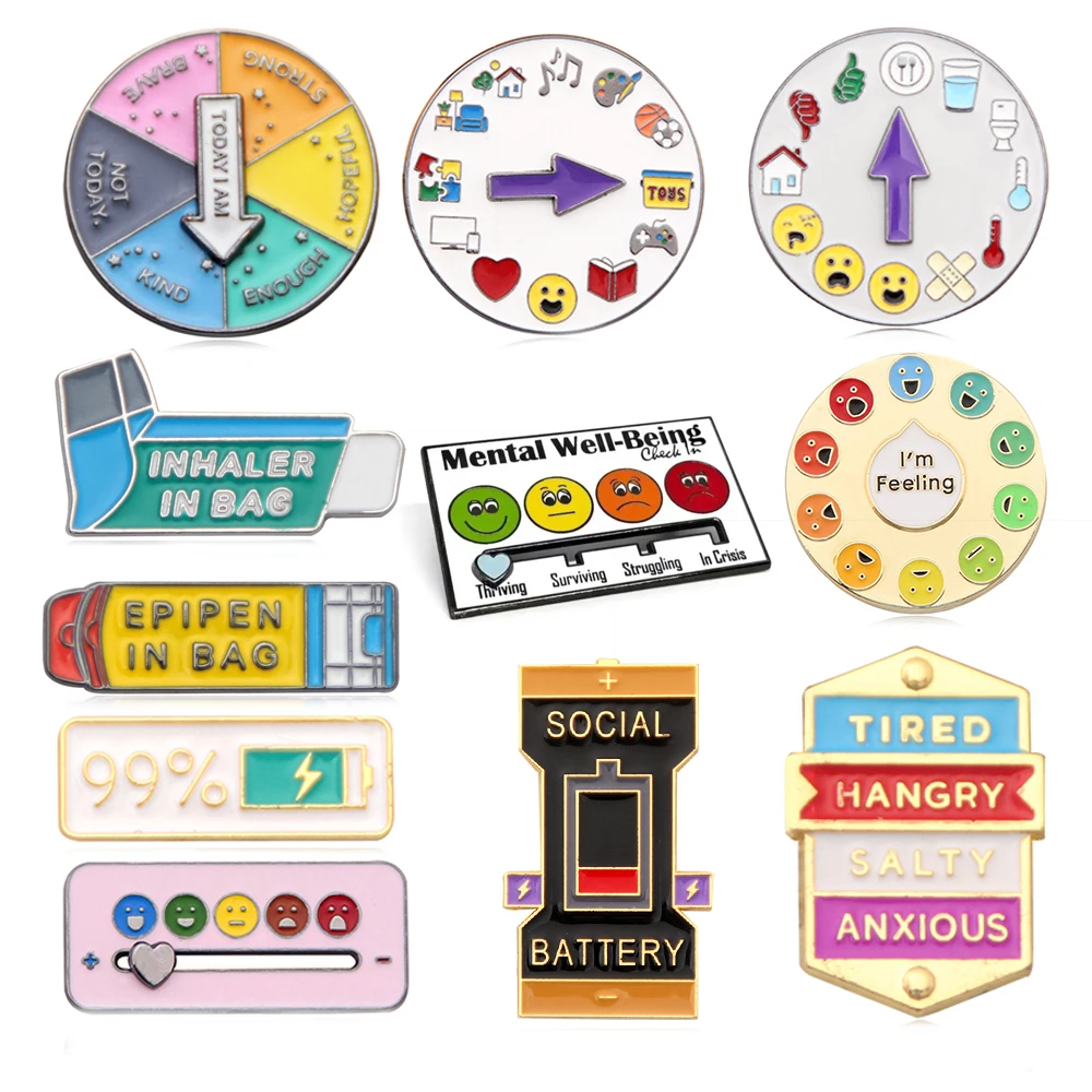 Color-Fun-Sliding-Brooch-Battery-Interactive-Funny-Mood-Tracker-Enamel ...