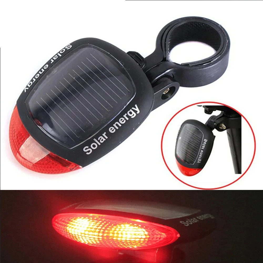 Bicycle-Led-Taillight-Solar-Energy-Cycling-Rear-Light-Road-Mountain ...