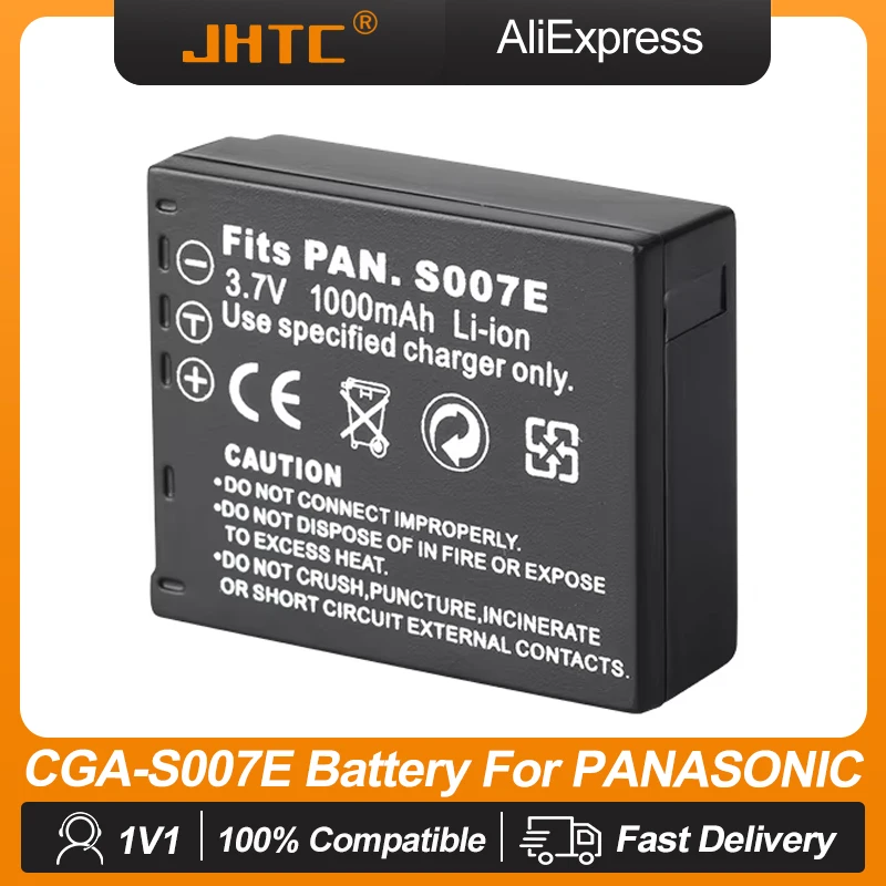 CGA-S007 CGA-S007E Battery For Panasonic Lumix DMC TZ1 TZ2 TZ3 TZ4 TZ5 ...