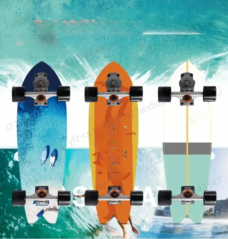 Highly-Smooth-Maple-Professional-Land-Surfboard-Big-Fish-Board-S7 ...