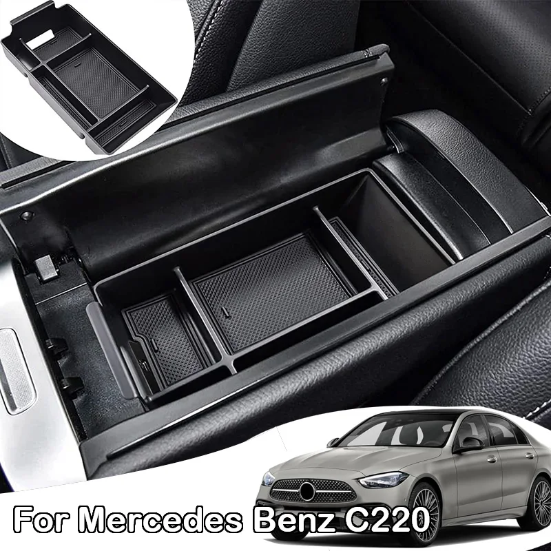 For-Mercedes-Benz-C-2022-2023-Armrest-Storage-Car-Box-for-Benz-C220 ...