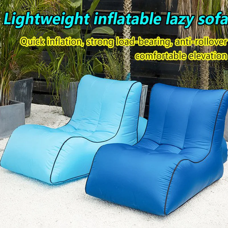 Iinflatable Lazy Sofa Beach Lounge Chair Outdoor Lazy Inflatable Sofa ...