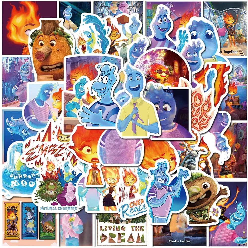 10-30-50pcs-Disney-Movie-Elemental-Stickers-for-Kids-Toys-Kawaii ...
