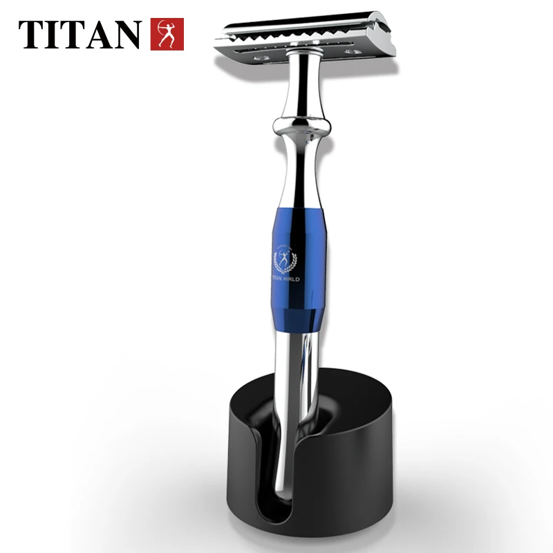 Titan-T-shaped-razor-safety-razor-for-men-metal-handle-replaceable ...
