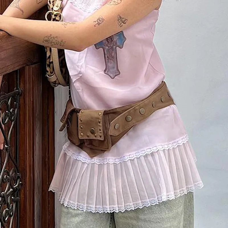 Torba na talię Punk piterek saszetka na pasek pieniądze torba na klatkę ...