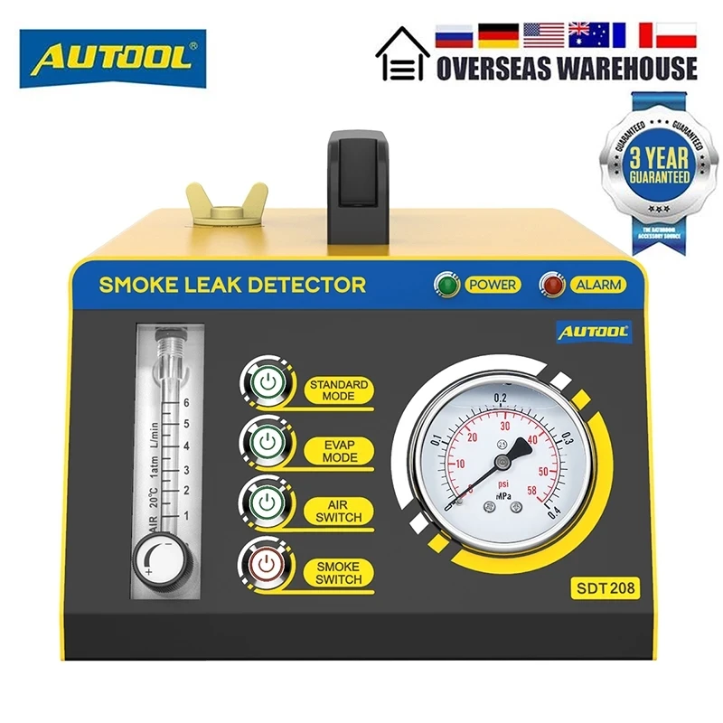 AUTOOL SDT208 Car Smoke Leak Detector EVAP Smoke Generator Tester ...