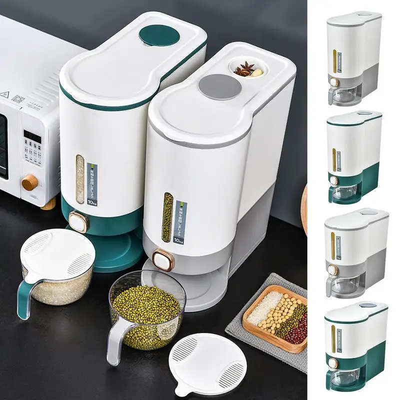 5kg-10kg-Rice-Storage-Bucket-Sealed-Rice-Dispenser-Large-Capacity ...