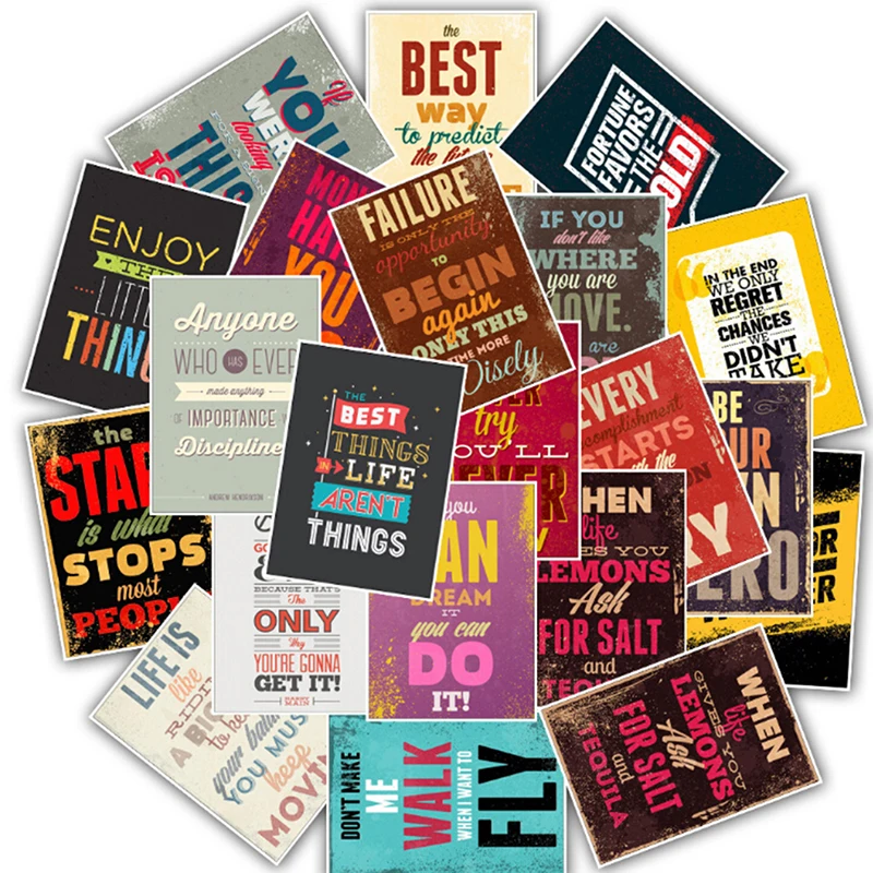25Pcs-Motivational-Life-Quotes-Diary-Stickers-Skateboard-Laptop-Luggage ...