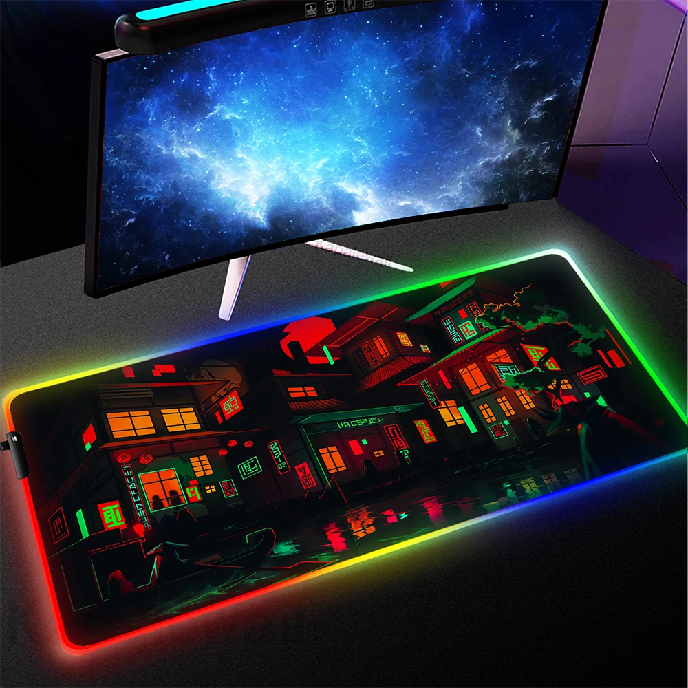 RGB-Neon-LED-Light-Mouse-Pad-Gaming-Space-Mousepad-almofadas-de-teclado ...