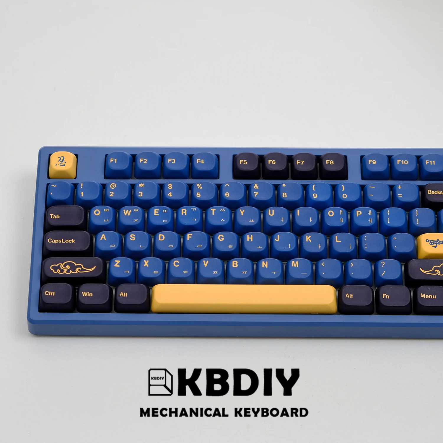 KBDiy-KOA-Profile-PBT-Korean-Keycaps-for-Mechanical-Keyboard-GMK-Blue ...