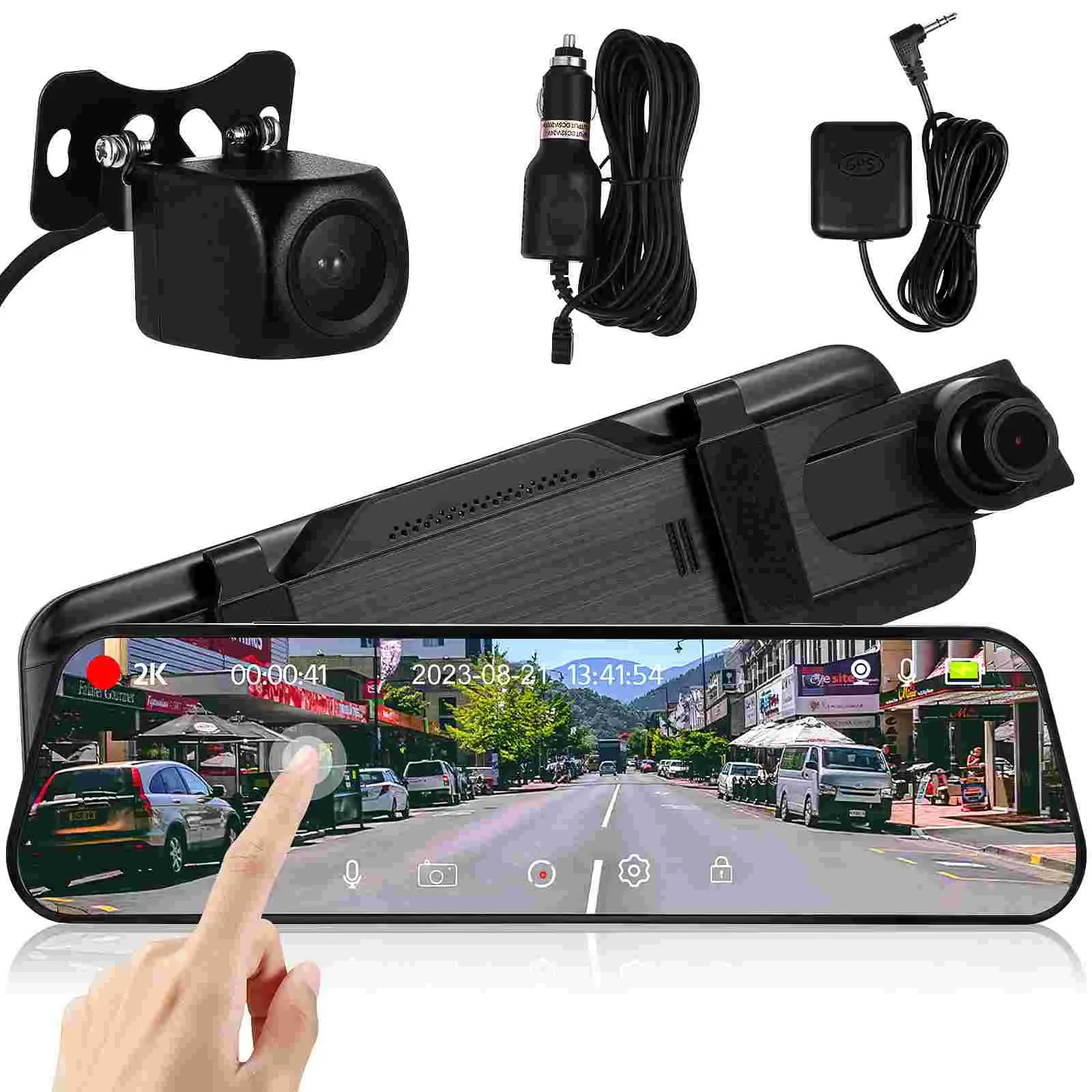 Dash-Cam-Front-And-Rear-Driving-Camera-Recorder-Streaming-Media-Mirror ...
