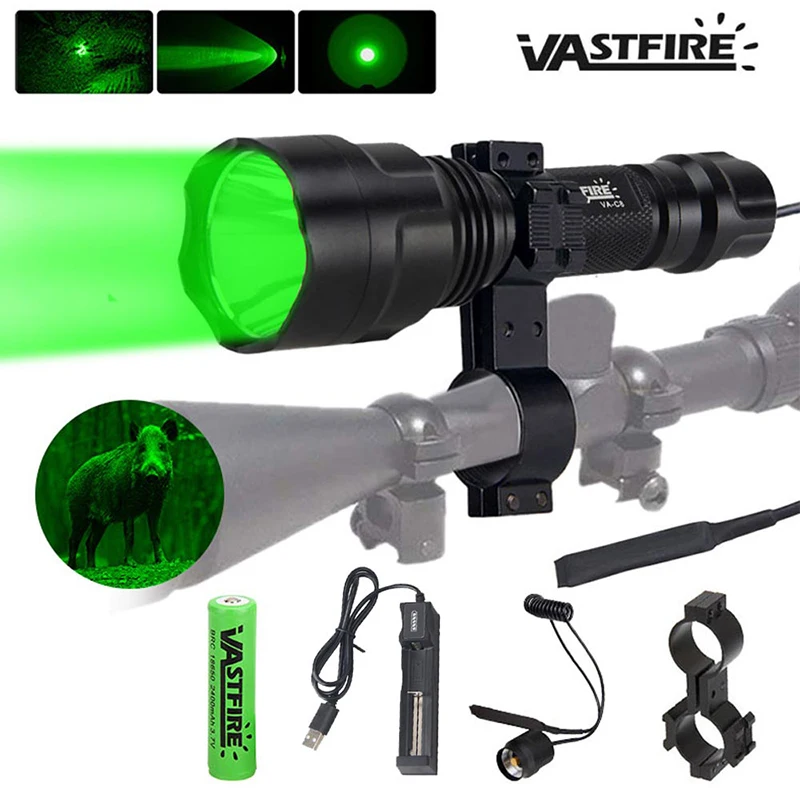 Tactical-LED-Hunting-Torch-profissional-lanterna-1-modo-de-tocha-18650 ...
