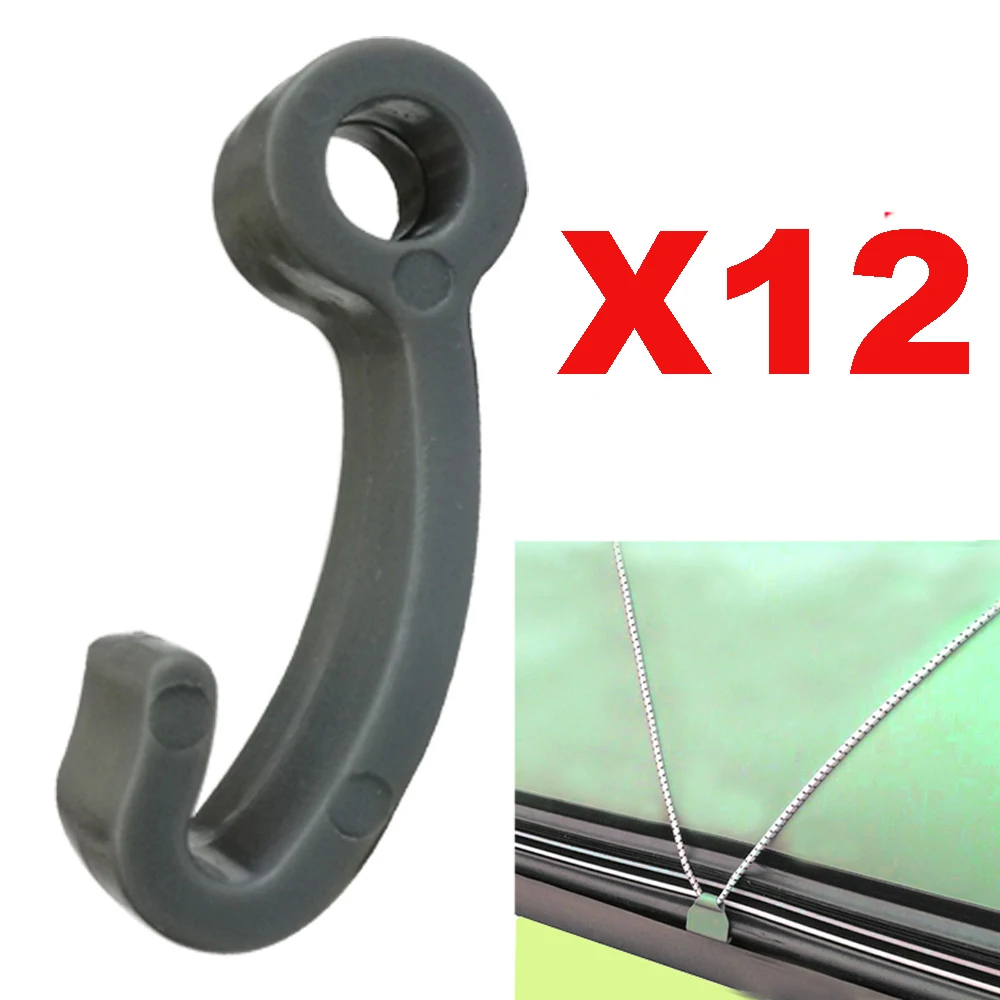 12PCS Plastic Snap Fasten Rope Hooks Clips for Inflatable Boat Dingy ...