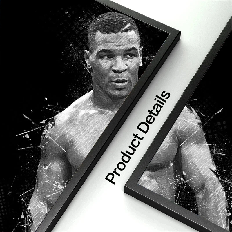 Mike Tyson Black And White Poster
