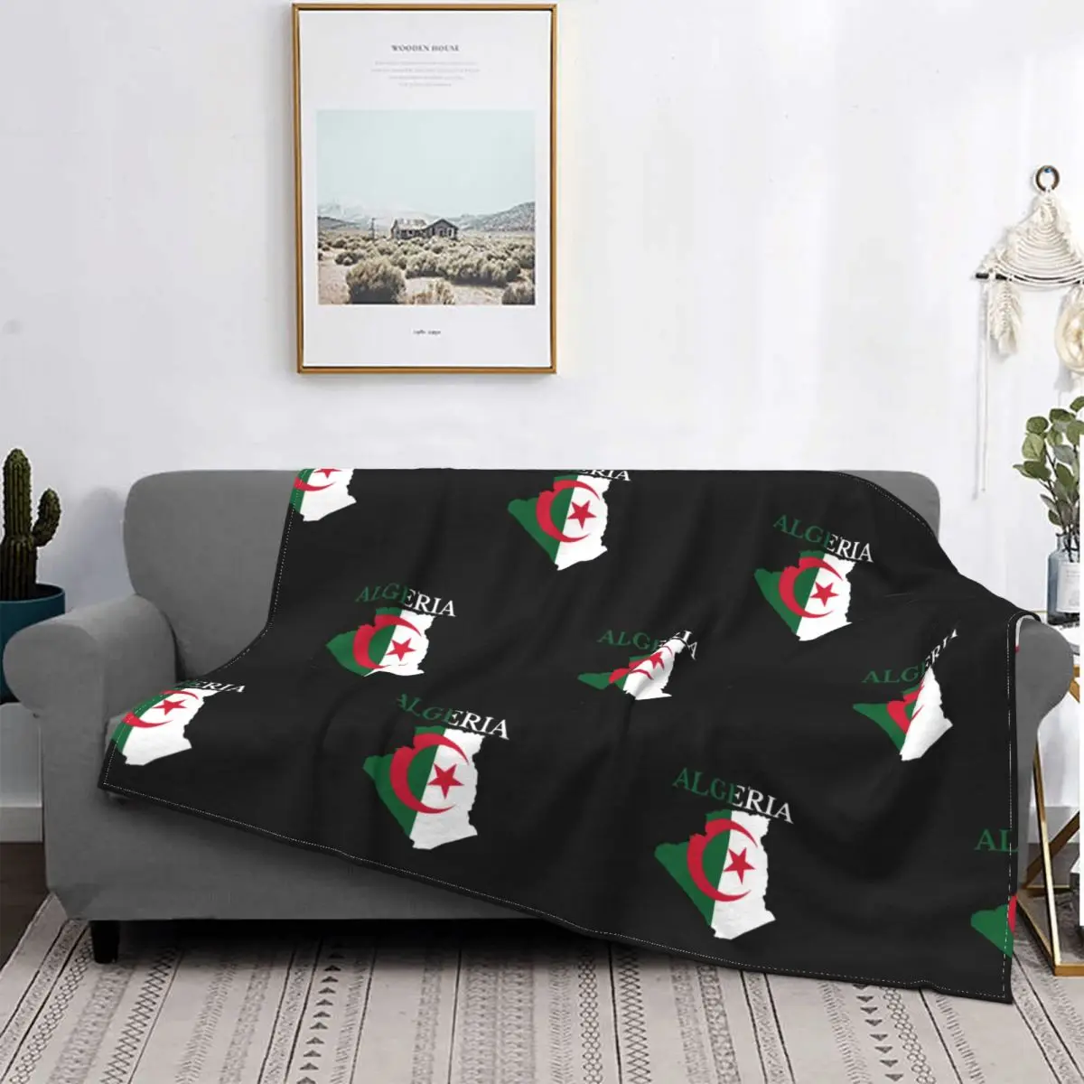 Algeria Flag Map Blankets Coral Fleece Plush Spring/Autumn Algerian ...