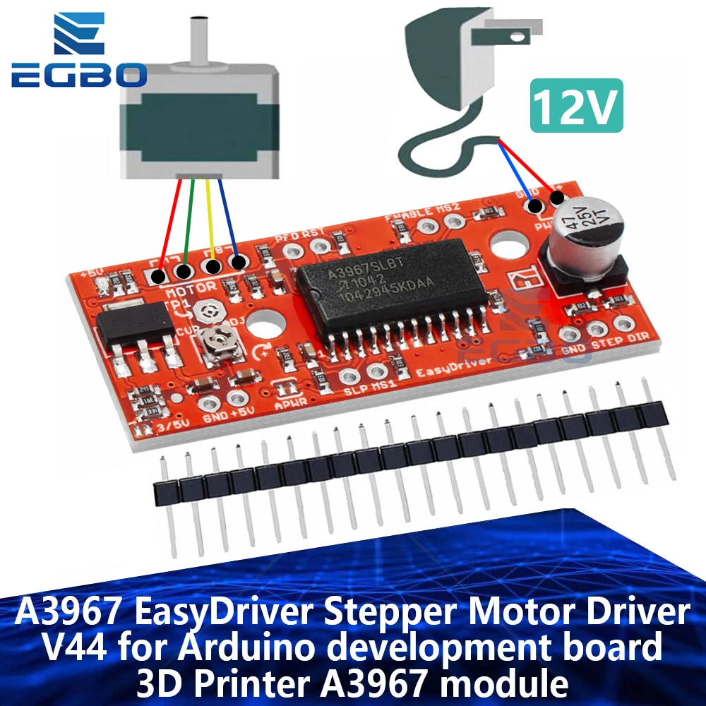 1~10PCS EGBO A3967 EasyDriver Stepper Motor Driver V44 for Arduino ...