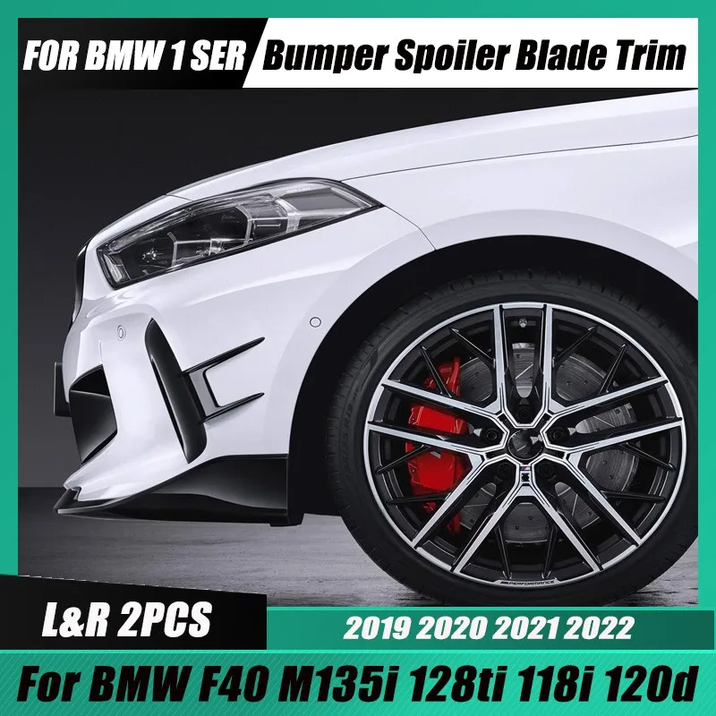 For-BMW-1-Series-F40-MP-Style-Car-Front-Blade-Trim-Wind-Knife-Bumper ...