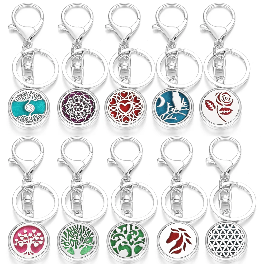Wholesale Aromatherapy Essential Oil Diffuser Keychain Flower Tree Owl ...