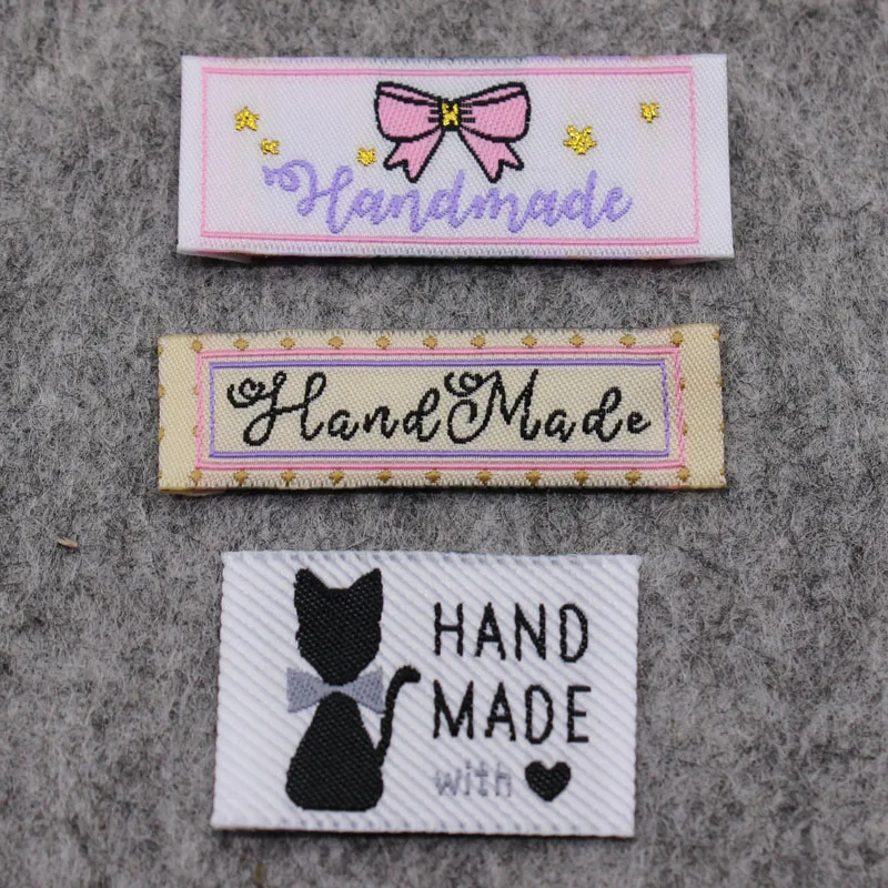 100-pcs-a-lot-colorful-handmade-label-tag-clothing-woven-label-main ...