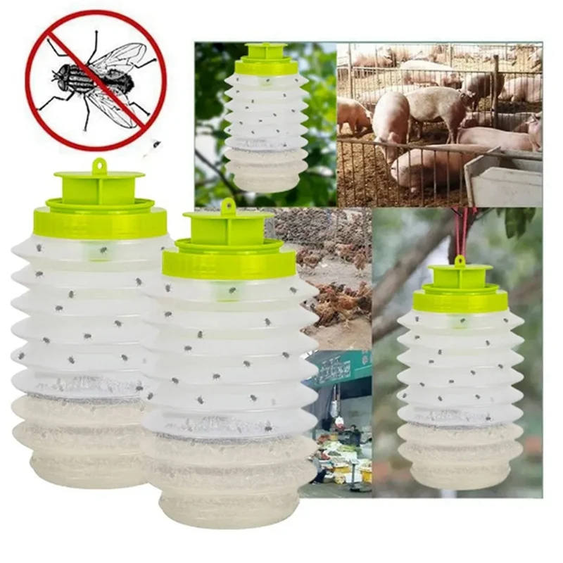 Fly-Catchers-With-Reusable-Bait-Bags-Outdoor-Garden-Fly-Trap-Jar-For ...