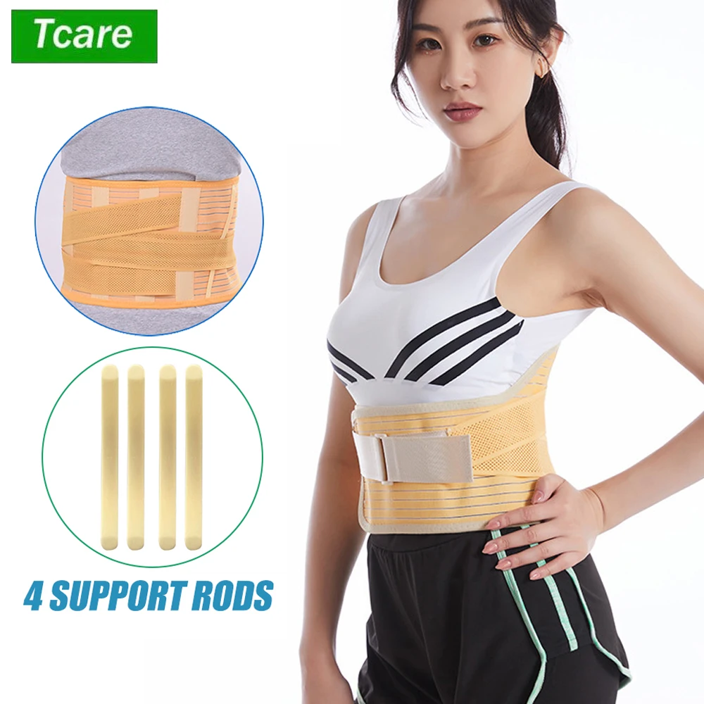 Tcare-Adjustable-Back-Brace-Lumbar-Support-Belt-Lower-Back-Pain-Relief ...