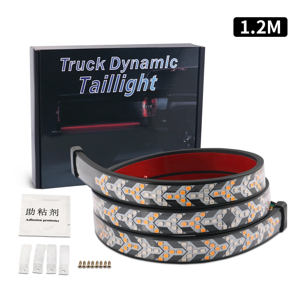 Car LED Tailgate Lights Tail Light Strip Reverse Backup Brake Turn ...