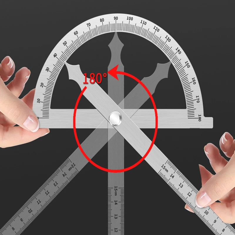 Protractor-Metal-Angle-Finder-Angle-Ruler-Gauge-Angle-Ruler-180-Degree ...