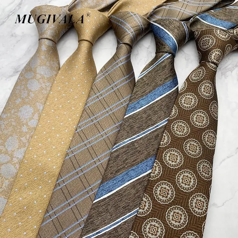 MUGIVALA-8CM-Necktie-For-Men-Bussiness-Party-Work-Tie-Striped-Dot ...