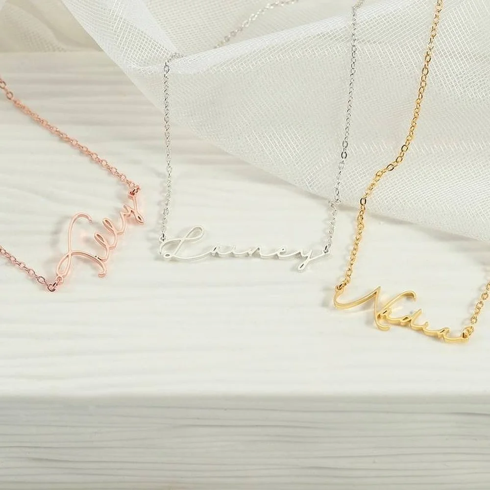 Stainless-Steel-Personalized-Letter-Pendant-Cross-Chain-Necklaces ...