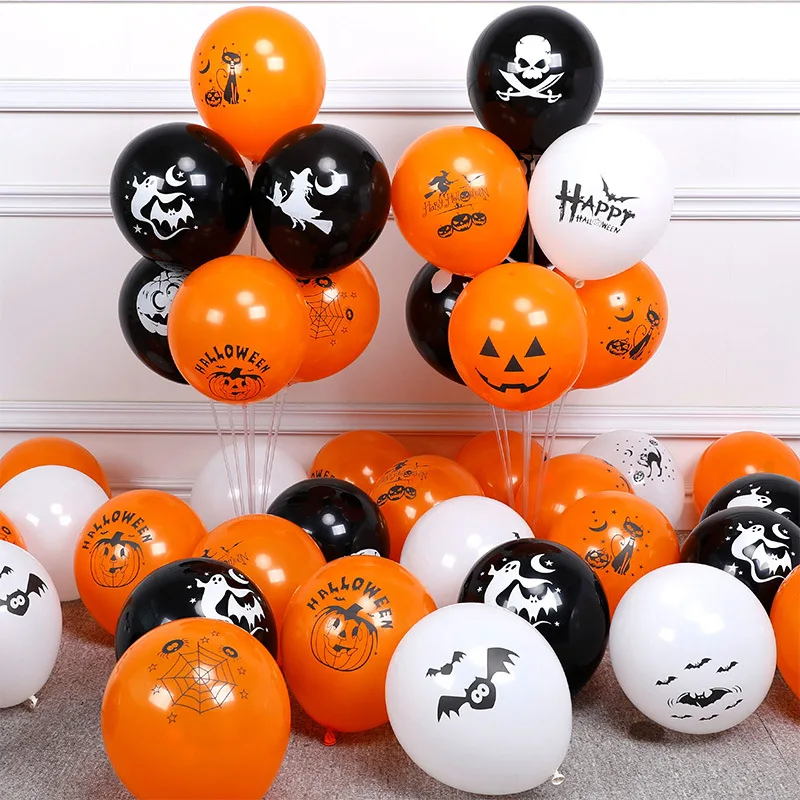 25pcs-Halloween-Balloons-Ghost-Festival-Pumpkin-Head-Decoration ...