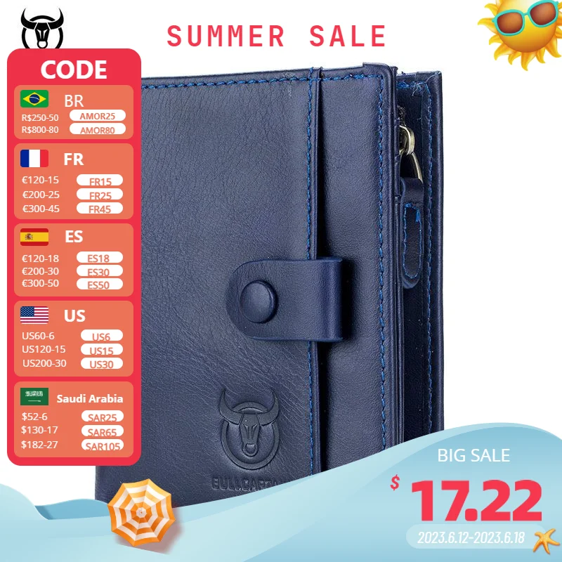 Bullcaptain Fashion Genuine Leather Wallet | Bullcaptain Genuine ...