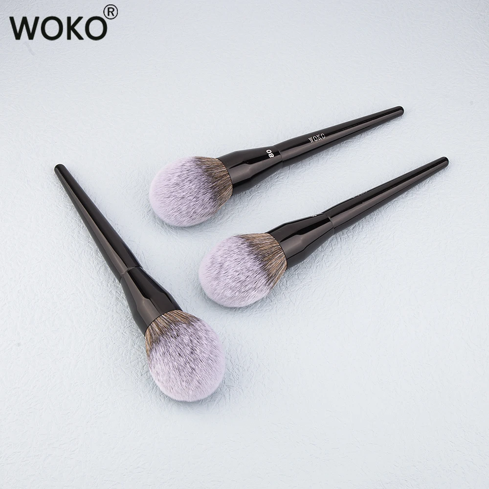 Woko 80 대형 브론저 브러시 컨투어 브러시 브론저 페이스 컨투어 블러셔 브론저 파우더 브러시 전문 대형 파우더