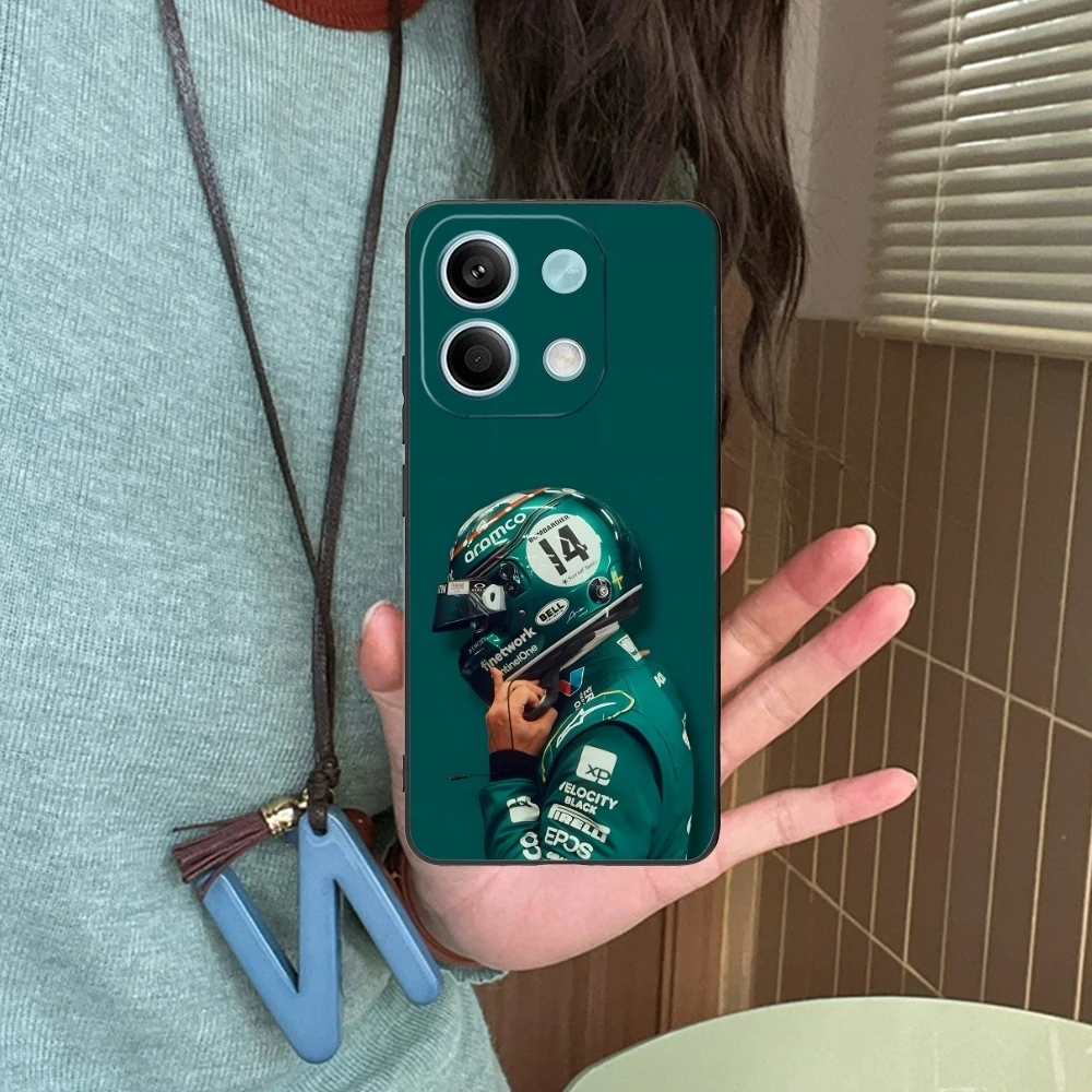Fernando Alonso Racing Inspired Black Phone Case Cover for Redmi Note9 (Z4)