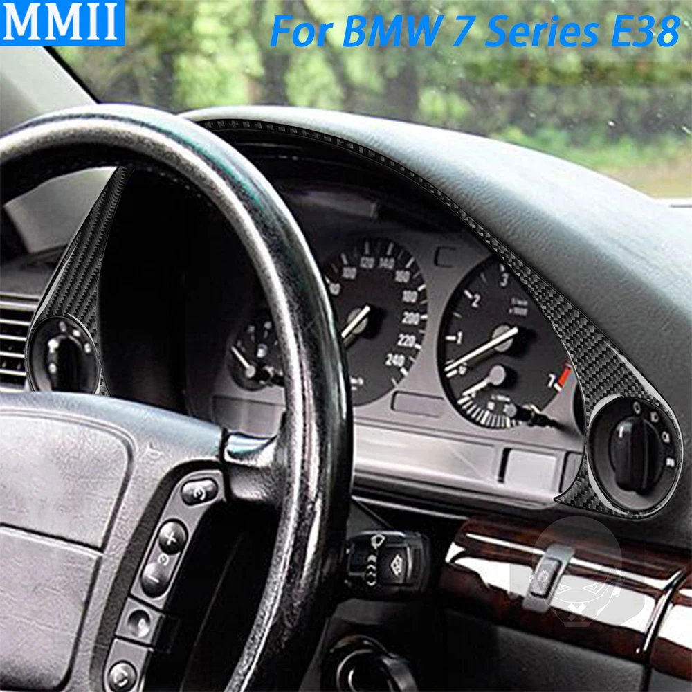 For-BMW-7-Series-E38-1994-2001-Carbon-Fiber-Dashboard-Speedometer-Panel ...