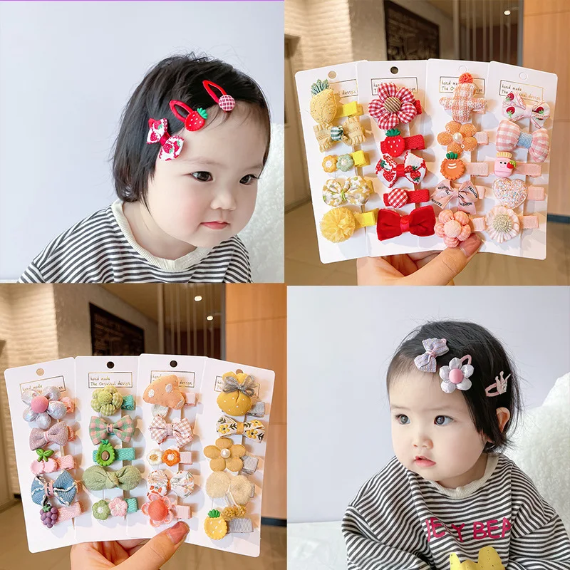 5pcs-set-Baby-Girls-Sweet-Cute-Hairpins-Flower-Bow-Hair-Pin-for ...