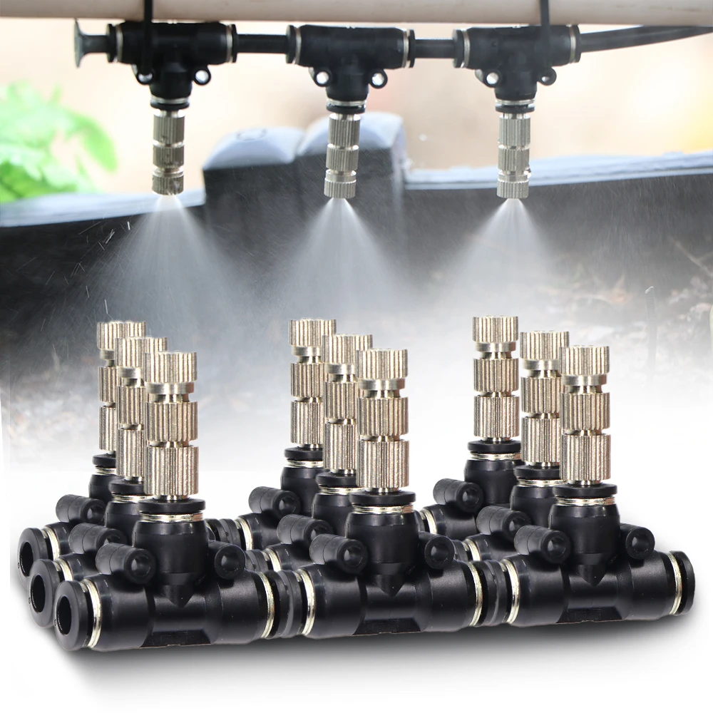 0.15-0.8mm Tee Low-pressure Misting Nozzles Garden Irrigation ...