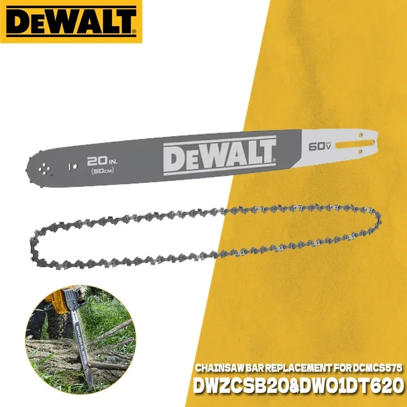 DEWALT 교체용 전기톱 바, DWZCSB20, 60V 전동 공구, 내구성 높은 50cm 전기톱, DWO1DT620 ...