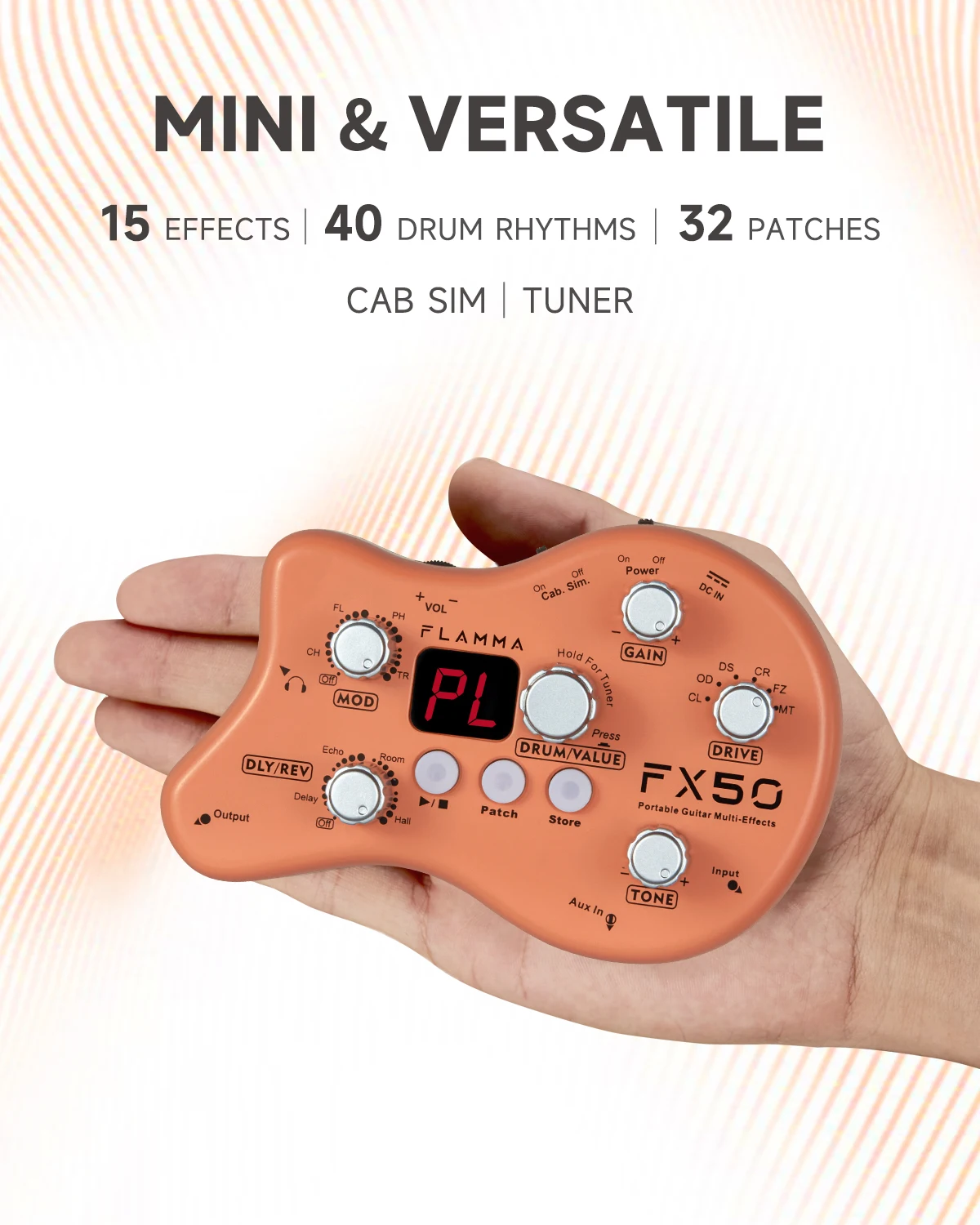 FLAMMA-FX50-Pratique-Pedal-de-Guitarra-Multi-Efeitos-Mini-Port-til-com ...