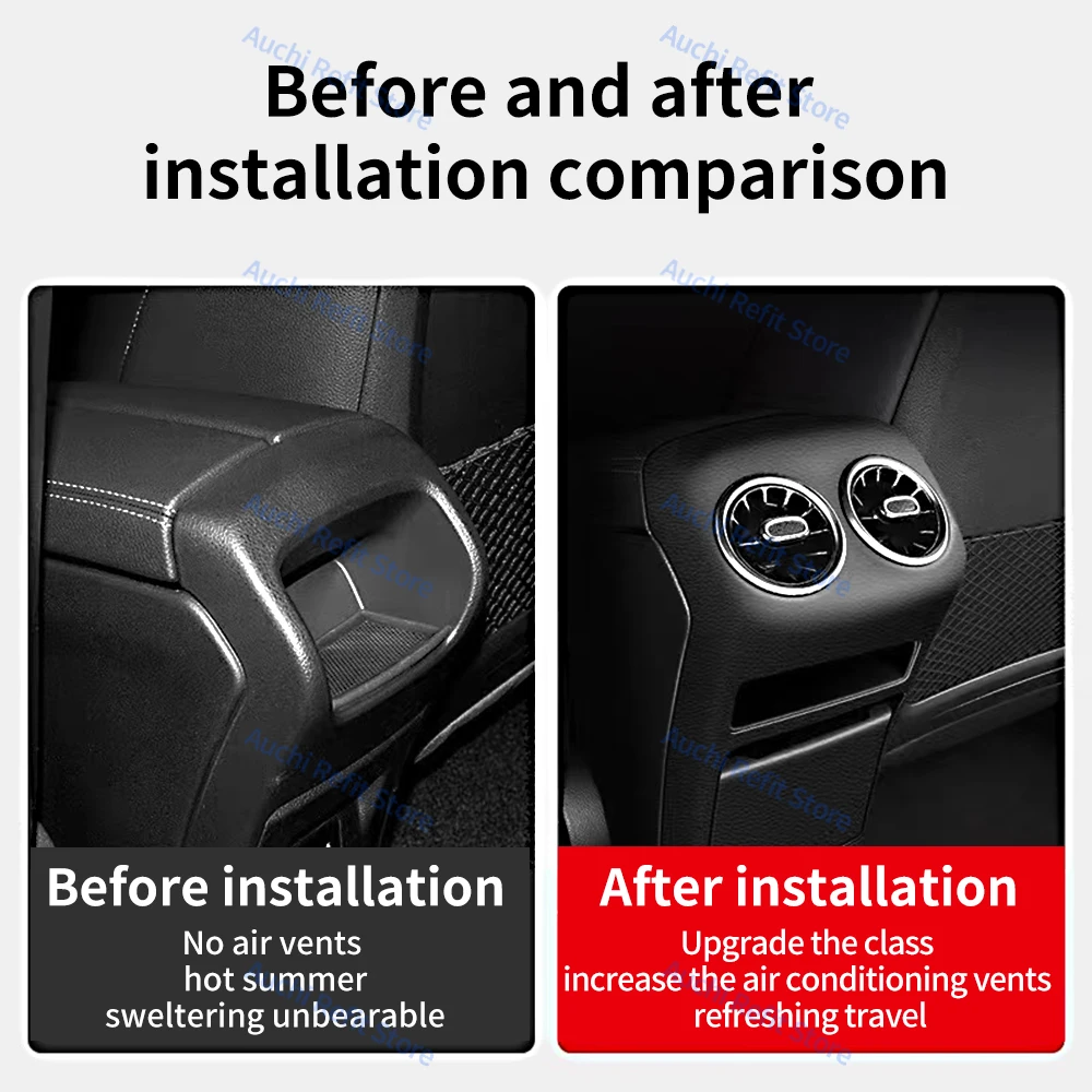 Car Rear Air Conditioning Vents For Mercedes Benz W177 X247 GLB35 CLA GLA A35 B Class Rear Seat Air Turbine Outlet Nozzle Refit AliExpress