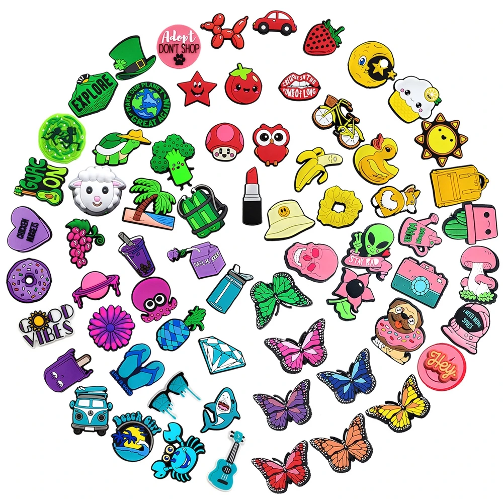 Hot-Sale-Random-PVC-Shoe-Charms-for-Crocs-Accessories-DIY-Badge-Women ...