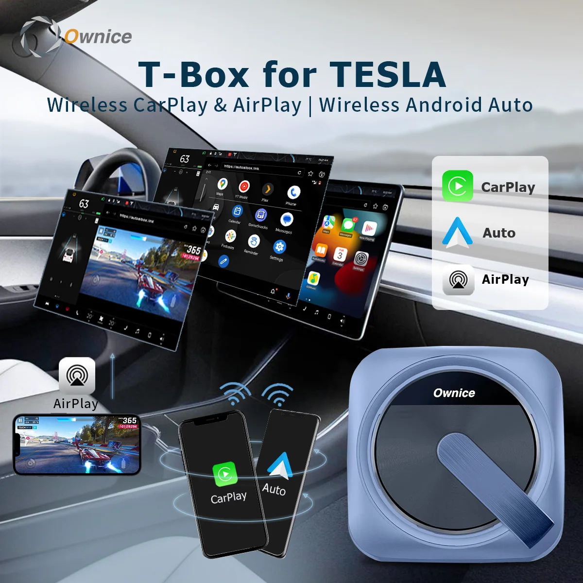 Ownice-t-box-T3-para-Tesla-Model-3-modelo-Y-S-X-accesorios-2022-2023 ...