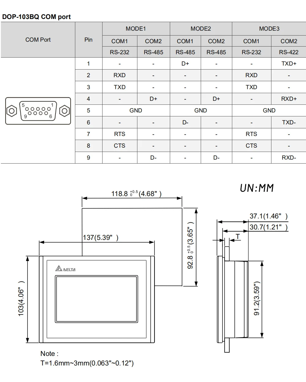 Delta 4.3 Inch HMI Touch Screen DOP-103BQ | LK TRONICS TRADING