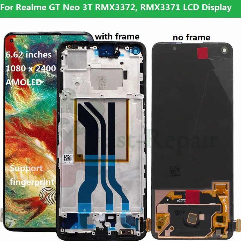 For-OPPO-Realme-GT-Neo-3T-LCD-RMX3372-Display-RMX3371-Touch-Screen ...